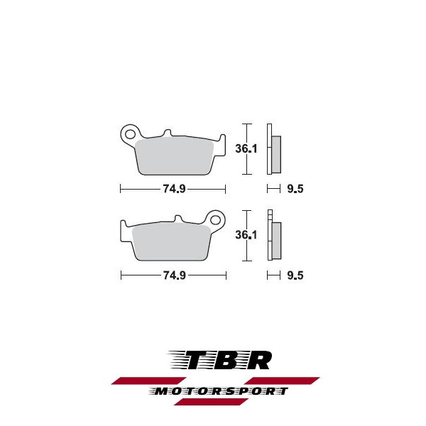 ΤΑΚΑΚΙ BRAKE PADS TBR701 FANTIC M. CABALLERO REGOLARITA COMPETIZIONE ...